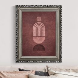 Bilderwelten Leinwandbild mit Barockrahmen Boho Geometrie