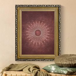 Gerahmtes Leinwandbild Boho Sonne II