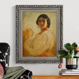 Bilderwelten Leinwandbild mit Barockrahmen Anselm Feuerbach - R&ouml;merin