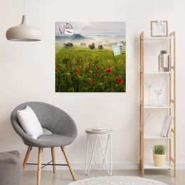 Glasbild Blumen Toskana Fr&uuml;hling