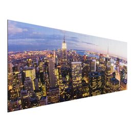 Alu-Dibond Architekur & Skyline New York Skyline bei Nacht