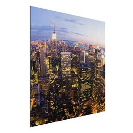 Alu-Dibond Architekur & Skyline New York Skyline bei Nacht