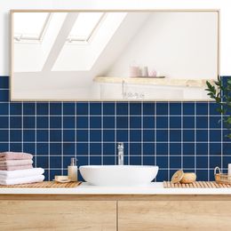 Wandverkleidung Bad Mosaik Beton Fliesen - Blau