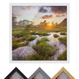 Natur & Landschaft Bild mit Rahmen Tverrdalsbekken in Norwegen