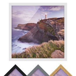 Natur & Landschaft Bild mit Rahmen Steilk&uuml;ste und Leuchtturm