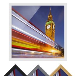Architektur & Skyline Bild mit Rahmen Verkehr In London am Big Ben bei Nacht