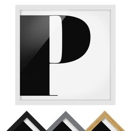 Spruch Bild mit Rahmen Antiqua Letter P