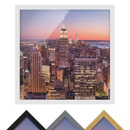 Gerahmtes Bild Sonnenuntergang Manhattan New York City