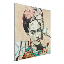 Alu-Dibond Kunstdruck Frida Kahlo - Collage No.1