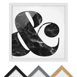 Schwarz-Wei&szlig; Bild mit Rahmen Ampersand Marmor