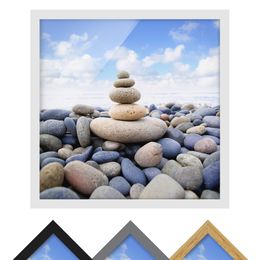 Strand Bild mit Rahmen Garten Eden