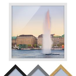 Architektur & Skyline Bild mit Rahmen Hamburger Alster