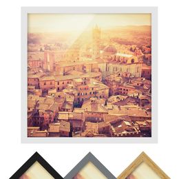 Architektur & Skyline Bild mit Rahmen Fiery Siena