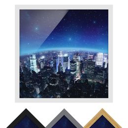 Architektur & Skyline Bild mit Rahmen Illuminated New York