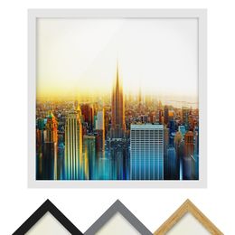 Architektur & Skyline Bild mit Rahmen Manhattan Abstrakt