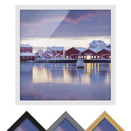 Architektur & Skyline Bild mit Rahmen Reine in Norwegen