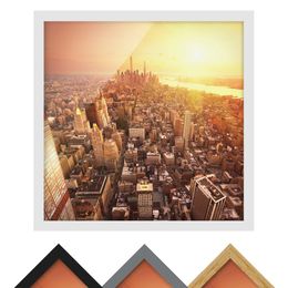 Architektur & Skyline Bild mit Rahmen Goldene Stadt