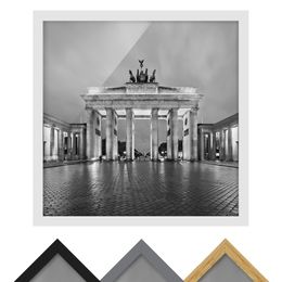 Architektur & Skyline Bild mit Rahmen Erleuchtetes Brandenburger Tor II