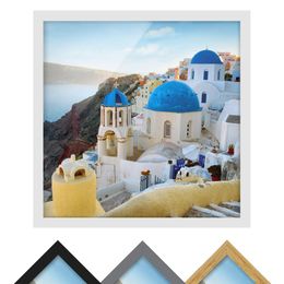 Architektur & Skyline Bild mit Rahmen Santorini