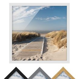 Strand Bild mit Rahmen Ostsee Strand