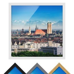 Architektur & Skyline Bild mit Rahmen M&uuml;nchen