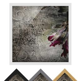 Spruch Bild mit Rahmen Mystic Flower
