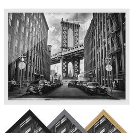 Architektur & Skyline Bild mit Rahmen Manhattan Bridge in America