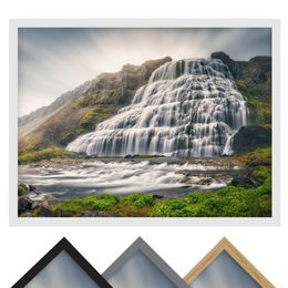 Natur & Landschaft Bild mit Rahmen Dynjandi Wasserfall