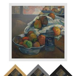 Kunstdruck mit Rahmen Paul Gauguin - Obstschale