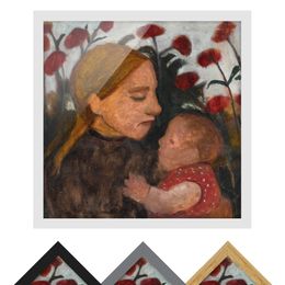 Kunstdruck mit Rahmen Paula Modersohn-Becker - Junge Frau mit Kind