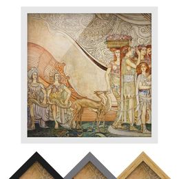 Kunstdruck mit Rahmen Galileo Chini - Dekoration der Terme Berzieri Detail 5