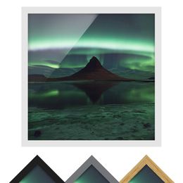 Natur & Landschaft Bild mit Rahmen Polarlicht in Island