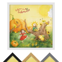 Kinderzimmer Bild mit Rahmen Erdbeerinchen Erdbeerfee - Ein sonniger Tag