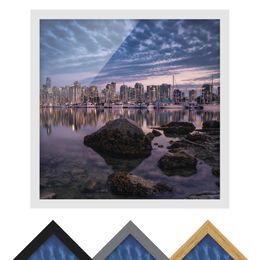 Architektur & Skyline Bild mit Rahmen Vancouver im Sonnenuntergang