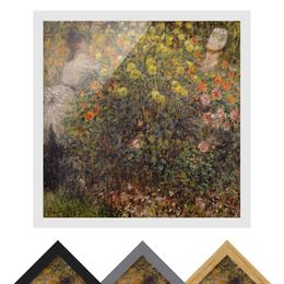 Kunstdruck mit Rahmen Claude Monet - Blumengarten