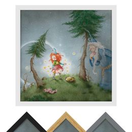 Kinderzimmer Bild mit Rahmen Frida l&auml;sst die Sterne frei