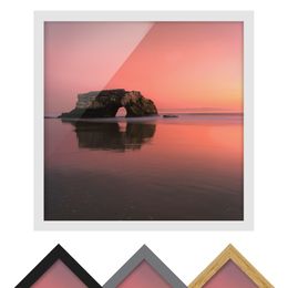 Natur & Landschaft Bild mit Rahmen Nat&uuml;rliche Br&uuml;cke im Sonnenuntergang
