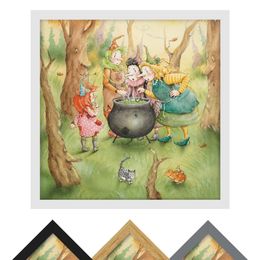 Kinderzimmer Bild mit Rahmen Frida beim Hexentreffen