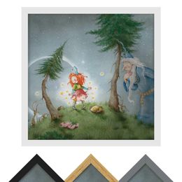 Kinderzimmer Bild mit Rahmen Frida l&auml;sst die Sterne frei