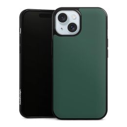 DeinDesign iPhone 15 Handy Slim Case extra d&uuml;nn Silikon Handyh&uuml;lle schwarz H&uuml;lle Green Colour Evergreen Silikon Slim Case