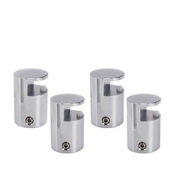 Klemmbefestigung 20mm 4er Set, Messing poliert, verchromt, 2-8mm