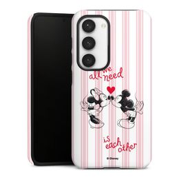 DeinDesign Galaxy S23 Handy Panzer Handyh&uuml;lle robuste Outdoor H&uuml;lle Schutzh&uuml;lle matt Love Disney Tough Case