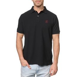 Poloshirt INDICODE "INWadim", Herren, Gr. M, schwarz, Single Jersey, Obermaterial: 100% Baumwolle, unifarben, regular fit, Shirts