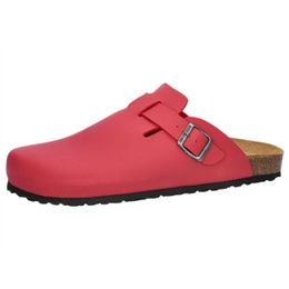 Clog Lico "Pantolette Bioline Clog Soft", Damen, Gr. 38, rot, Synthetik, Schuhe Clog