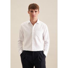 Businesshemd Seidensticker "Schwarze Rose", Herren, Gr. XL44, normale &Auml;rmell&auml;ngen, wei&szlig;, 100% Baumwolle, unifarben, regular fit, 2-Knopf-Manschette, Hemden, Regular 1/1 Kentkragen Uni