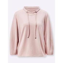 WITT Damen Sweatshirt im softweichen Modal-Mix, puder, Gr&ouml;&szlig;e 42