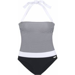 Lascana Damen Badeanzug, schwarz-wei&szlig;, Gr&ouml;&szlig;e 34A/B