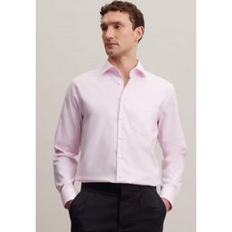 Businesshemd Seidensticker "Schwarze Rose", Herren, Gr. 3XL (47), normale &Auml;rmell&auml;ngen, rosa (ros&eacute;), 100% Baumwolle, unifarben, regular fit, 2-Knopf-Manschette, Hemden, Regular 1/1 Kentkragen Uni