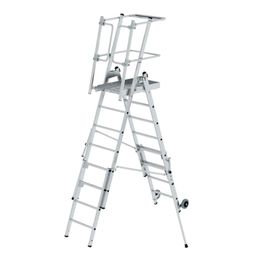 Munk Plattformleiter FlexxStep mit Teleskopaufsatz - 6 Sprossen / 2 Sprossen