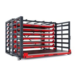 RR Industrietechnik Schubfachregal f&uuml;r Bleche Typ RBR-G 25/7 - RAL 7016 / RAL 3000